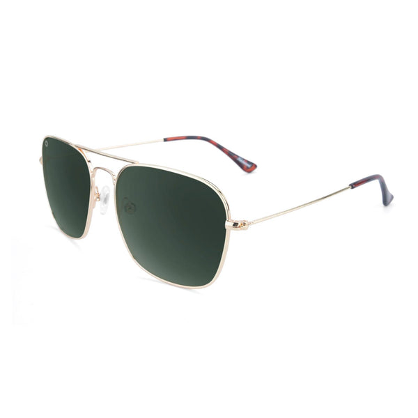 Gold / Green Mount Evans Rectangular Aviators | Knockaround