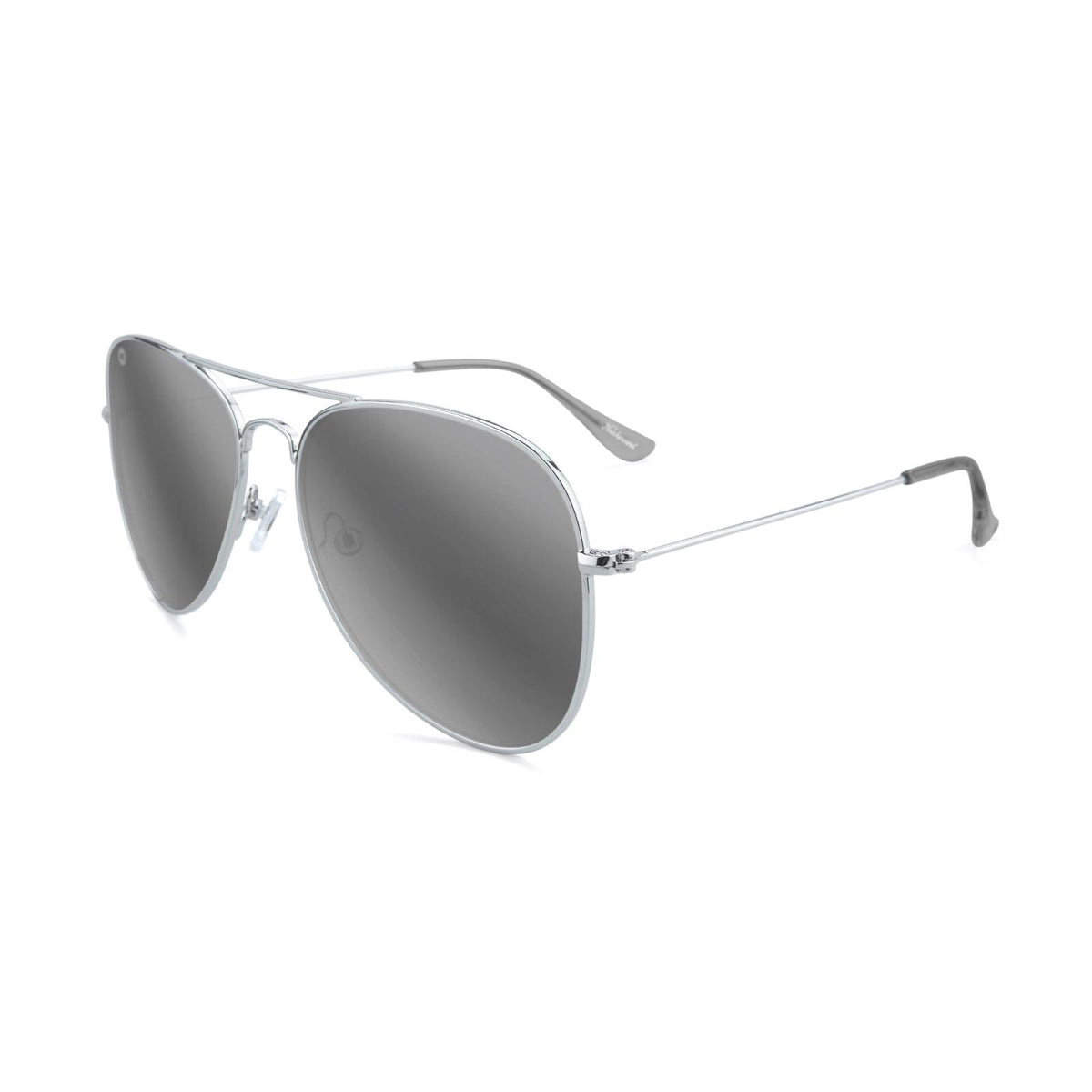 Silver Aviator Sunglasses with Silver Lenses | Knockaround