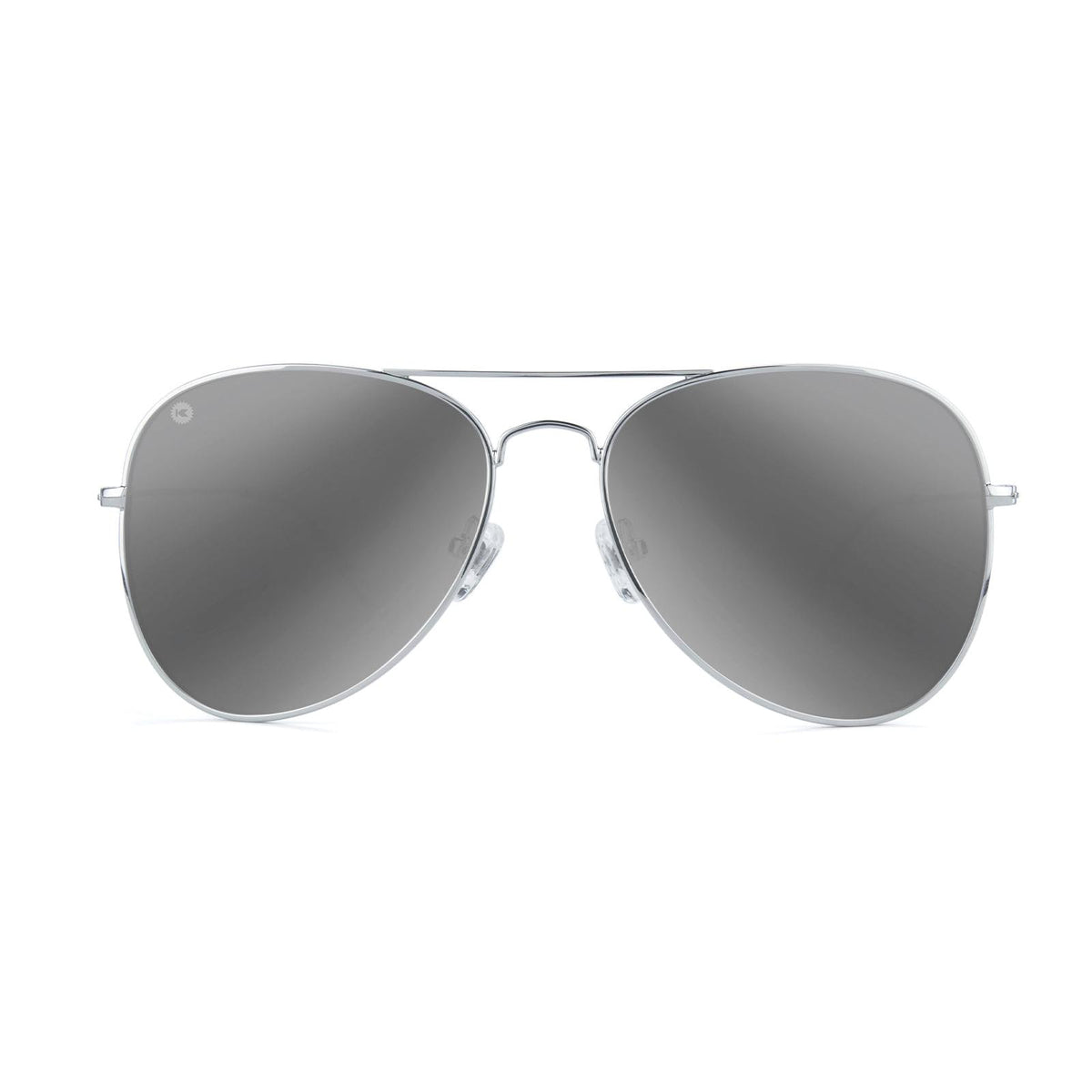 Silver Aviator Sunglasses with Silver Lenses | Knockaround
